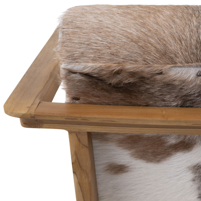 Brown & White Deco Cow Chair - Southwestern - Armchairs And Accent ...