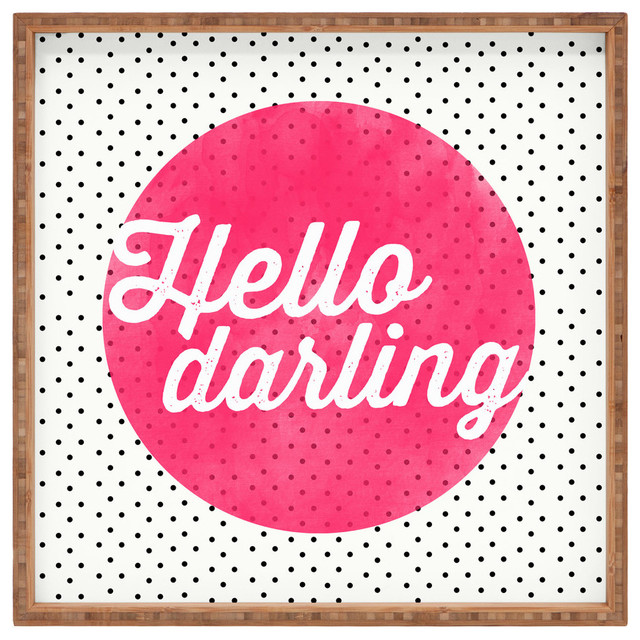 Deny Designs Allyson Johnson Hello Darling Dots Square Tray, Medium ...