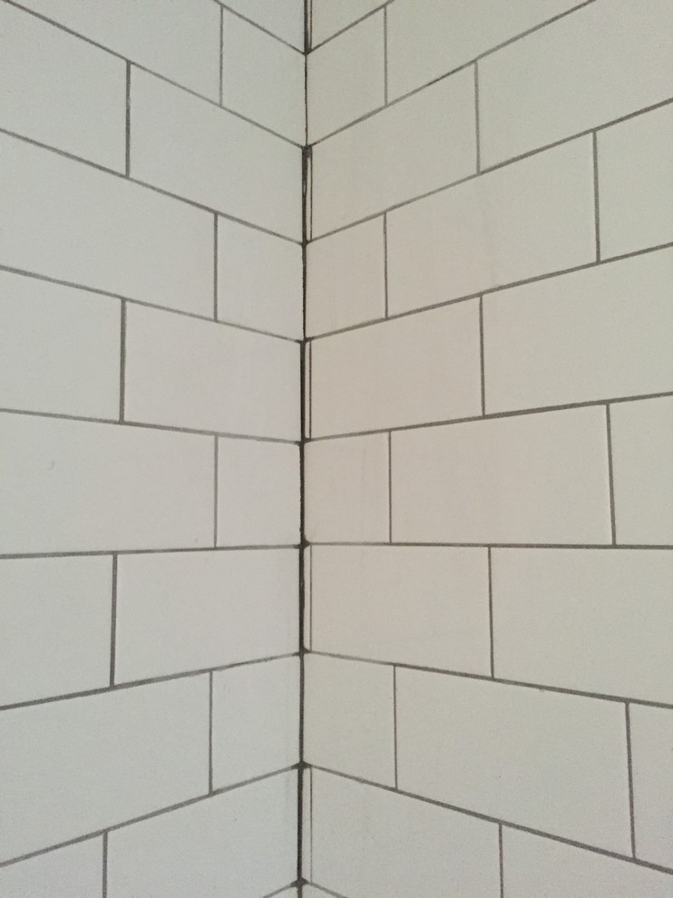 Poor tile/grout job? Advice please for dark grout