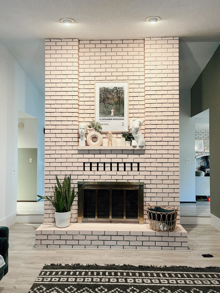 Tiling over very large brick fireplace?