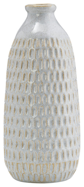 Cer, 12" Dimpled Vase, Oatmeal - Farmhouse - Vases - by Beyond Design ...