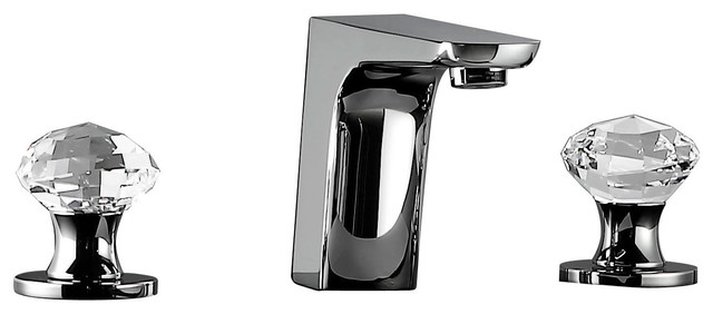 Bathroom Faucet With Swarovski Crystal, Polished Chrome - Contemporary ...