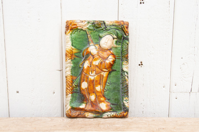 Chinese Sancai Glazed Terracota Tile - Asian - Tile Murals - by De-cor ...