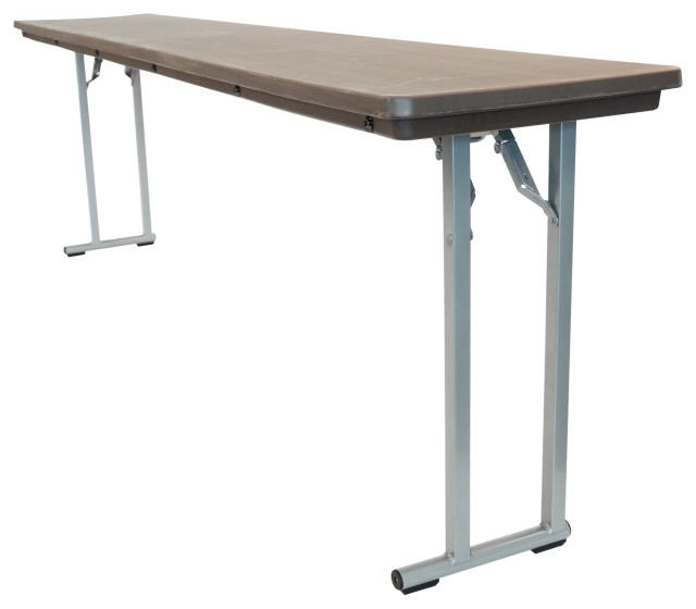 Large Folding Table, Recessed Steel Legs & Spacious Rectangular Top ...
