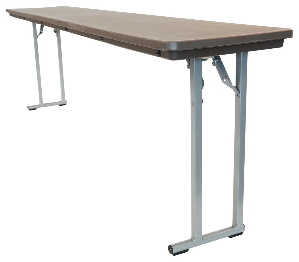 Large Folding Table, Recessed Steel Legs & Spacious Rectangular Top ...