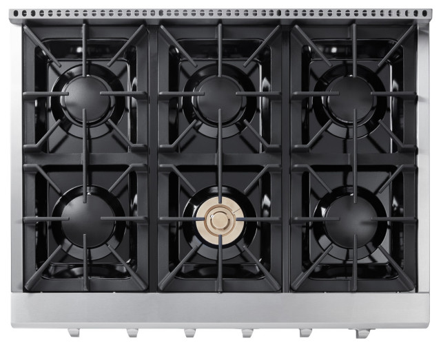 Thor Kitchen HRT3618ULP Liquid Propane 36"W Built-In Gas Rangetop ...