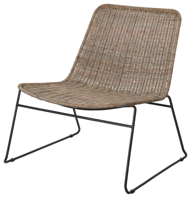 Larsen Rattan Lounge Chair - Tropical - Outdoor Lounge Chairs - by ...
