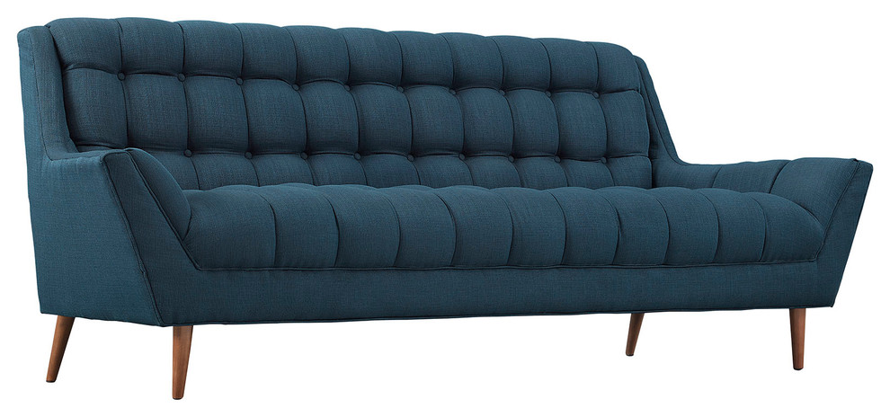 Modern Contemporary Fabric Sofa , Navy, Fabric - Contemporary - Sofas ...