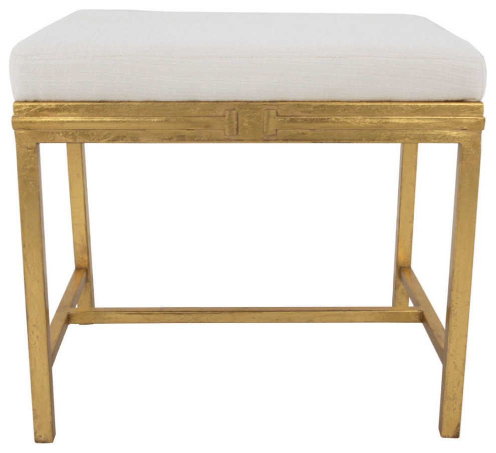 Valentino Black & Gold Bench - Contemporary - Upholstered Benches - by ...