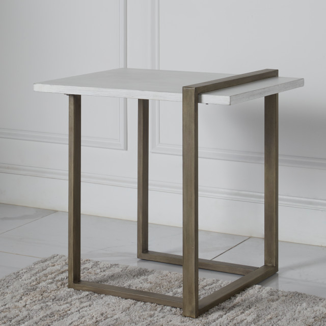 Astrid End Table, White - Contemporary - Side Tables And End Tables - by Abbyson Living | Houzz