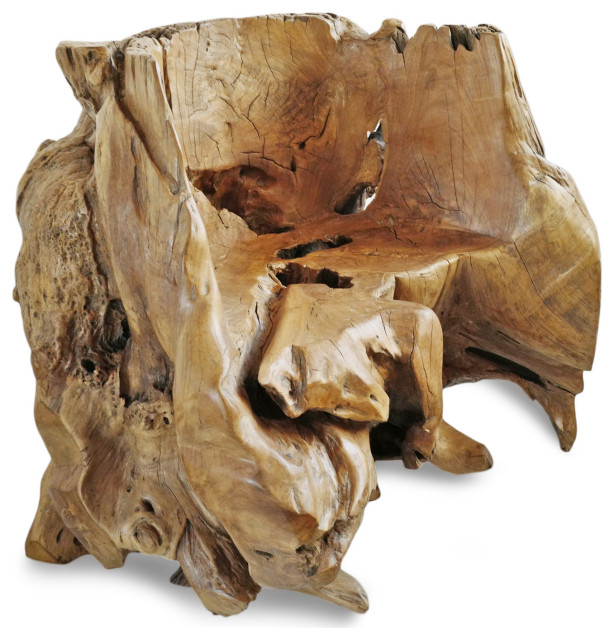 Free Form Burl Wood Root Chair - Rustic - Armchairs And Accent Chairs ...