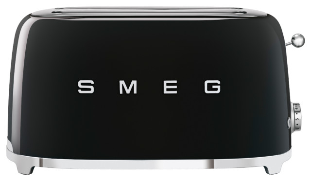 Smeg 50s Retro Line Black 4-Slice Toaster - Transitional - Toasters ...