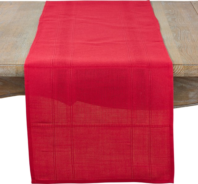 Holiday Drawn Work Thread Design Table Runner 16"x72" - Contemporary ...