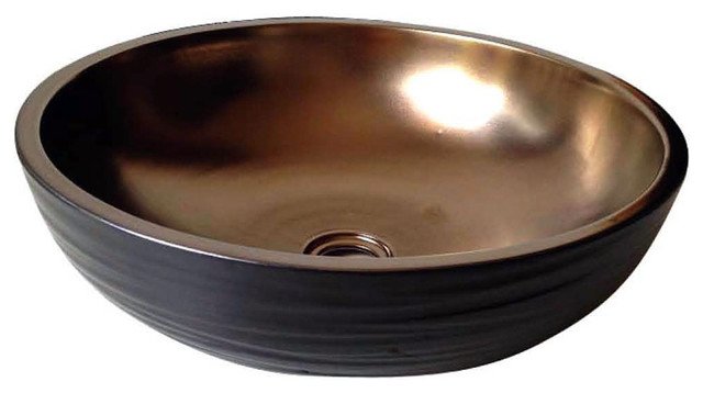 Dawn Ceramic, Hand Engraved and Hand-Painted Vessel Sink-Round Shape ...