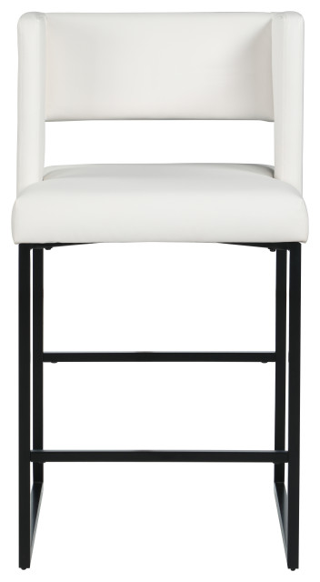 Caleb Upholstered Counter Stool, Set of 2 - Industrial - Bar Stools And ...