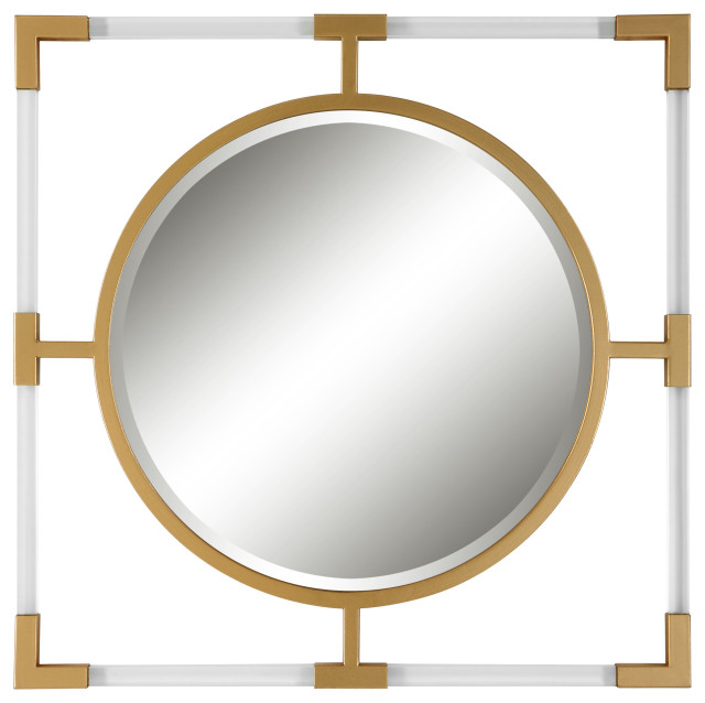 Balkan Small Gold Mirror - Contemporary - Wall Mirrors - by Ownax | Houzz