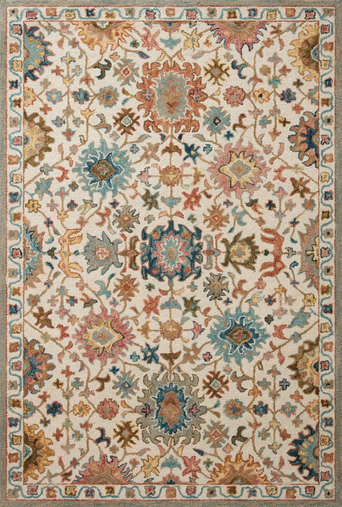Loloi Padma Ivory / Multi 9'-3" x 13' Area Rug, 9'-3" x 13 ...