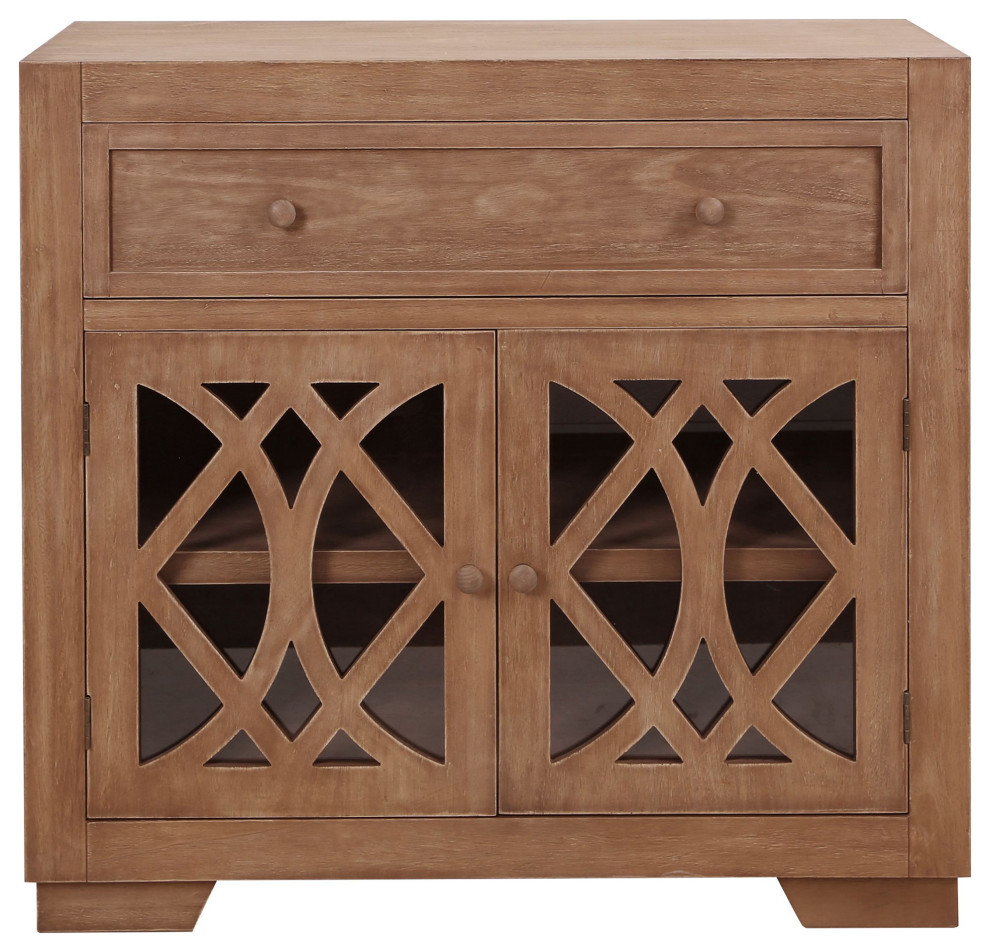Saddle Sand One Drawer Two Door Wooden Cabinet 34"H36"Wx14"D ...