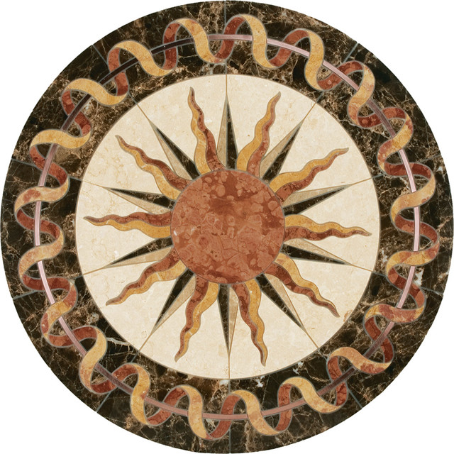 Helios Stone & Metal Deco, 21.5" Mounted, 3/4" Thick - Contemporary ...