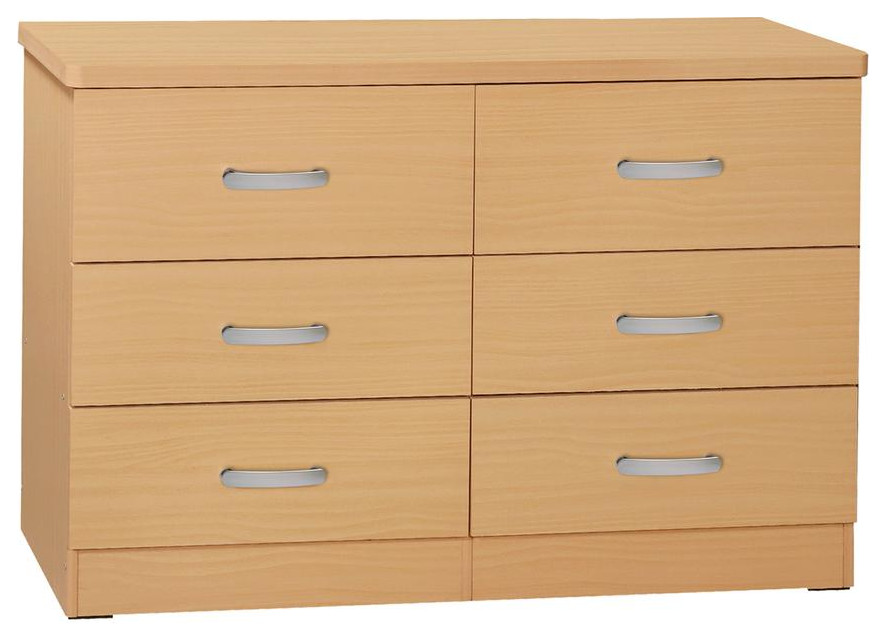 Better Home Products DD & PAM 6 Drawer Engineered Wood Bedroom Dresser ...