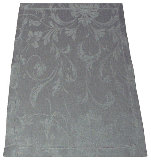 French Home Linen Set of 6 Renaissance Napkins Dark Grey - Traditional ...
