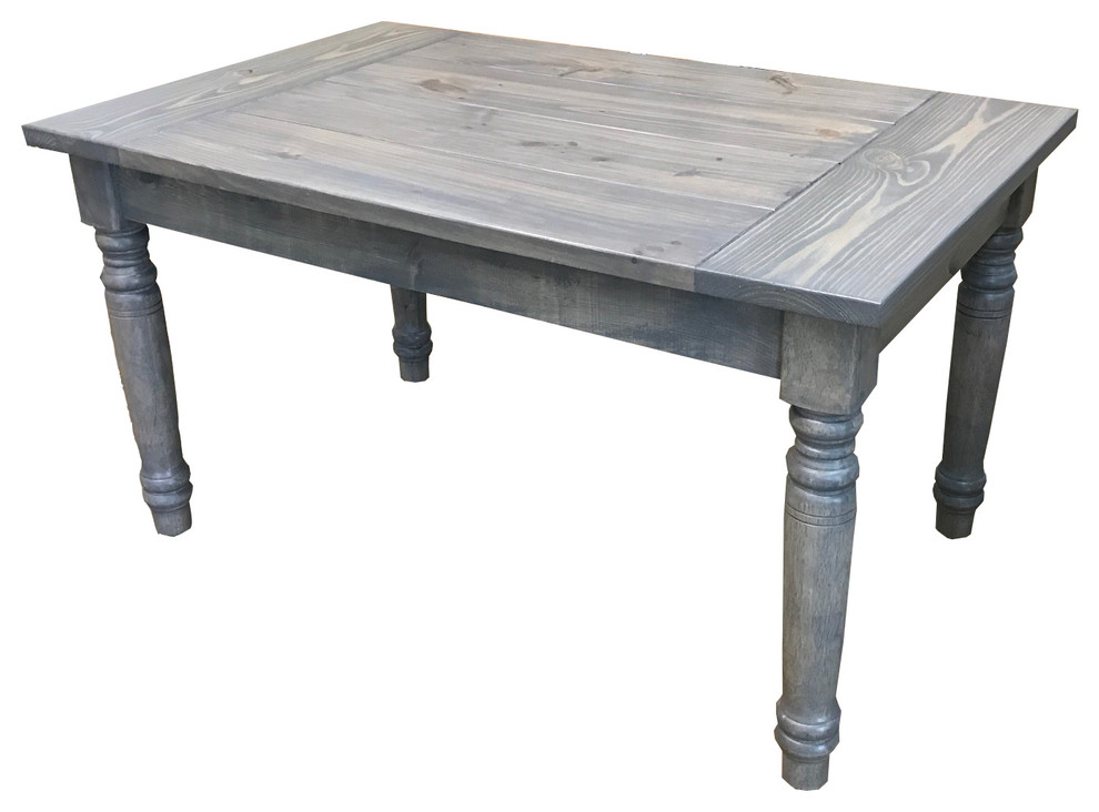Grey English Farmhouse Table, 72" - Traditional - Dining Tables - by ...