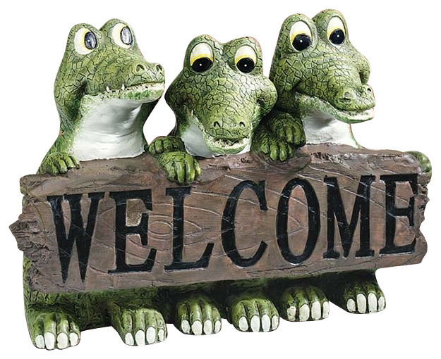 Ragin Cajun Crocodile Welcome Sign - Contemporary - Novelty Signs - by ...