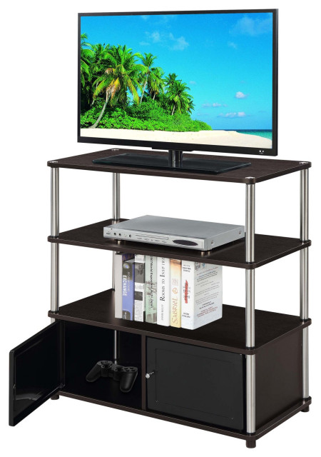 Designs2Go Highboy Tv Stand With Storage Cabinets And Shelves ...