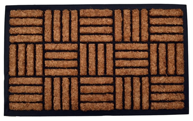 Criss Cross Coir Brush Mat - Contemporary - Doormats - by Imports Decor ...