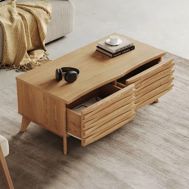 Zappa Coffee Table, Oak - Midcentury - Coffee Tables - by Studio London ...