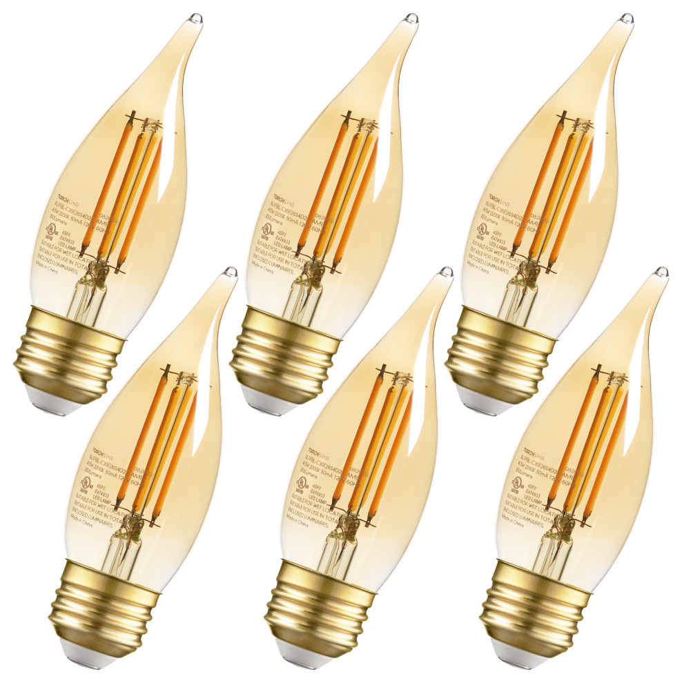 6-Pack Dimmable C35 LED Bulbs, UL Listed Vintage Edison Bulb - Modern ...