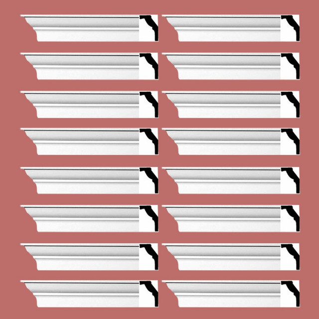 Cornice White Urethane Vineyard Haven Design 16 Pieces Totaling 1504 ...