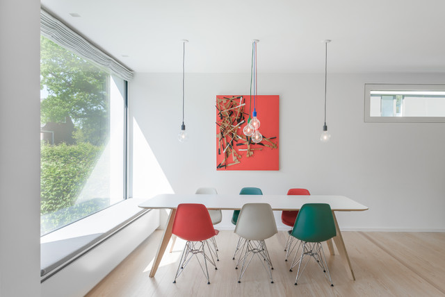 Eine Farbkombi – 6 Styles: Esszimmer in Rot, Grün und Weiß