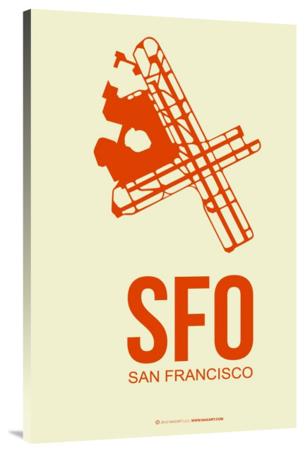 "SFO San Francisco Poster 1" Fine Art Print, 36" x 48" - Modern ...