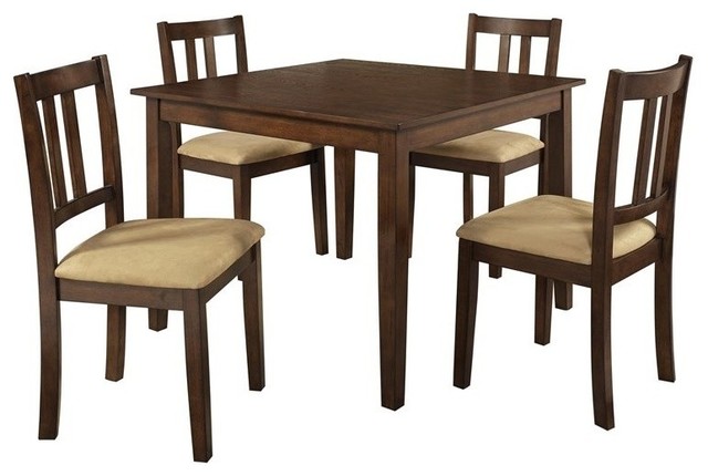 Dorel Living Redmond 5 Piece Dining Set in Espresso - Transitional - Dining Sets - by Homesquare ...