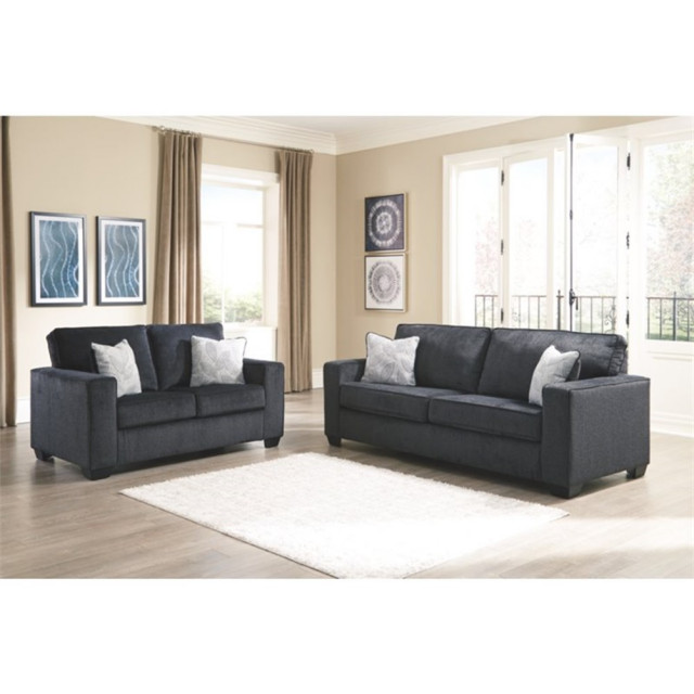 Signature Design by Ashley Altari Loveseat in Slate - Transitional ...