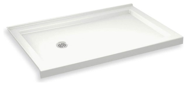 MAAX B3Round Rectangular Corner Left Shower Base with Left Hand Drain ...