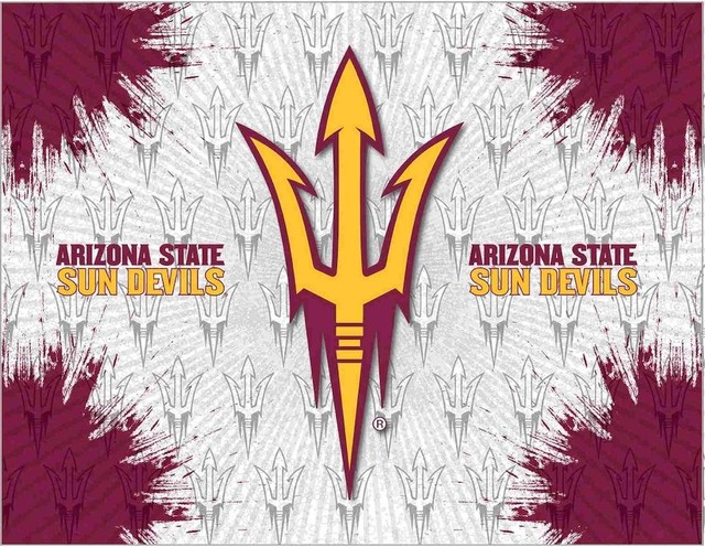 Arizona State Logo Canvas With Pitchfork Logo, 32"x24" - Contemporary ...