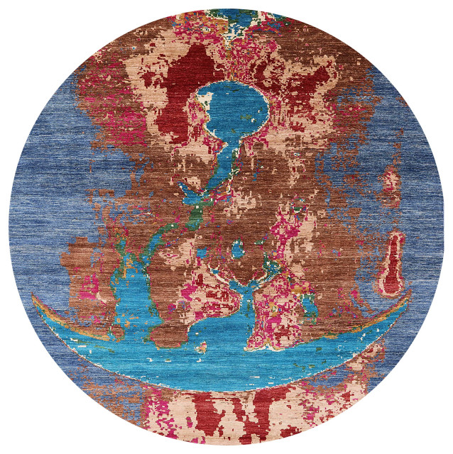 Ahgly Company Indoor Rectangle Mid-Century Modern Area Rugs, 5' x 7', 6 ...