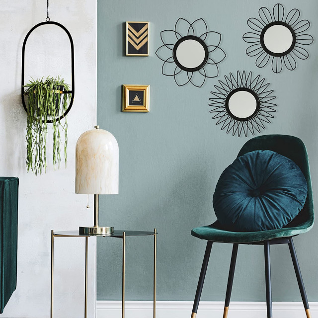 3 Piece Burst Mirror Set, 0 1/2 L x 10 1/2 W x 10 1/2 H inches ...