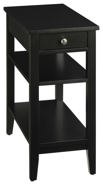 American Heritage 1 Drawer Chairside End Table With Shelves ...