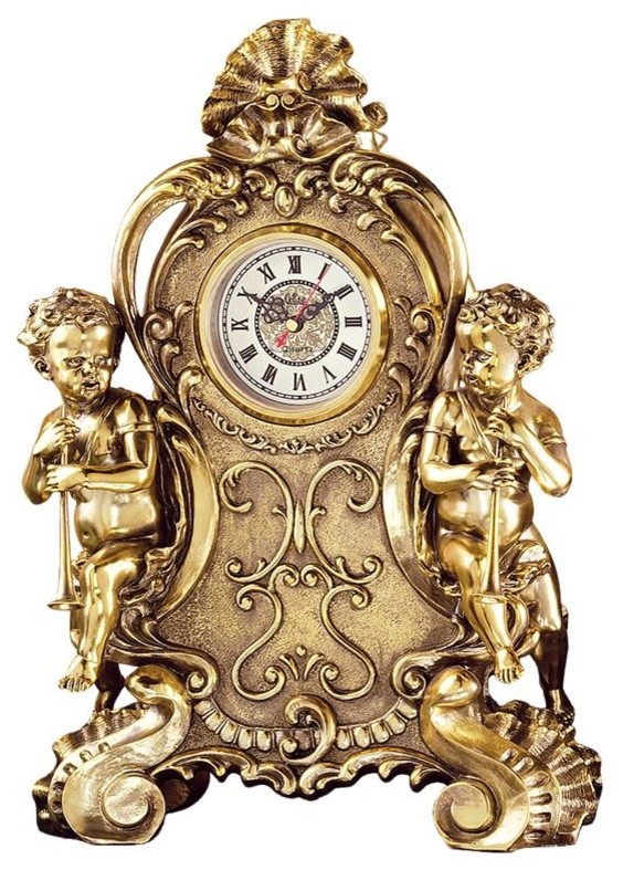 Saint Remy Cherub Clock - Victorian - Desk And Mantel Clocks - by ...
