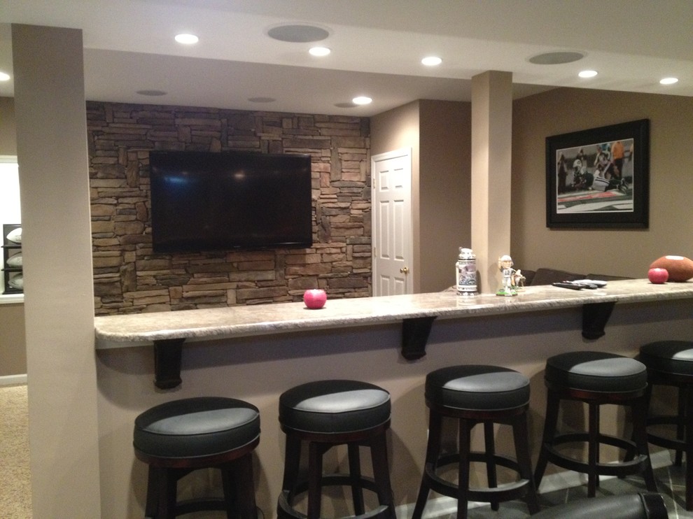 Basement half walls - New York - by Finished Basement NJ | Houzz