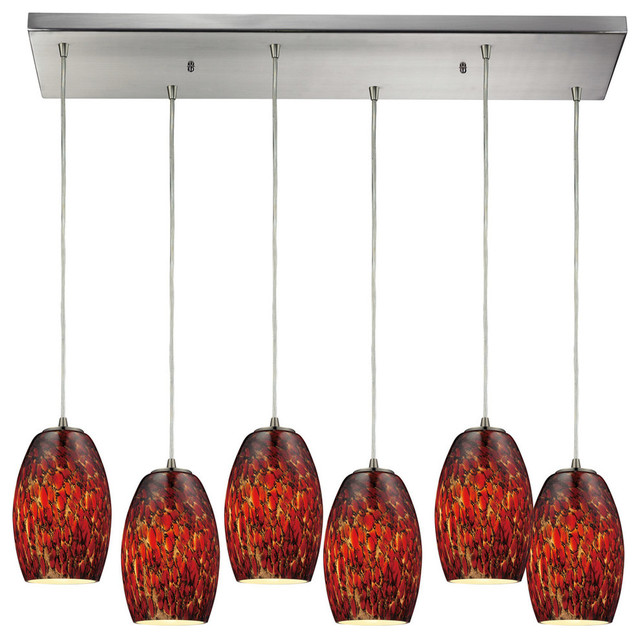 Elk Lighting 10220/6RC-EMB Maui 6-Light Pendant Light - Contemporary ...