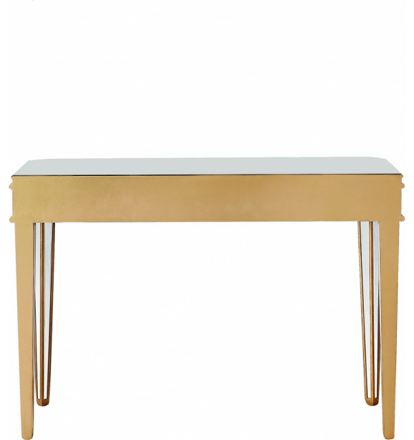 Antiqued Gold Finish Console Table - Contemporary - Console Tables - by ...