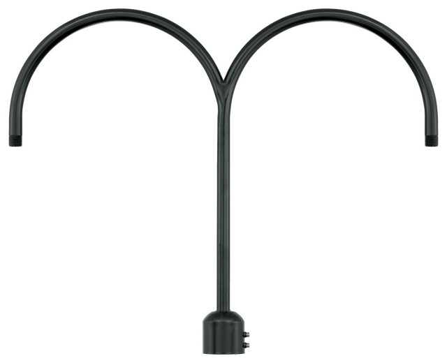 Millennium RPAD-SB Two Light Post Adapter, Satin Black Finish ...