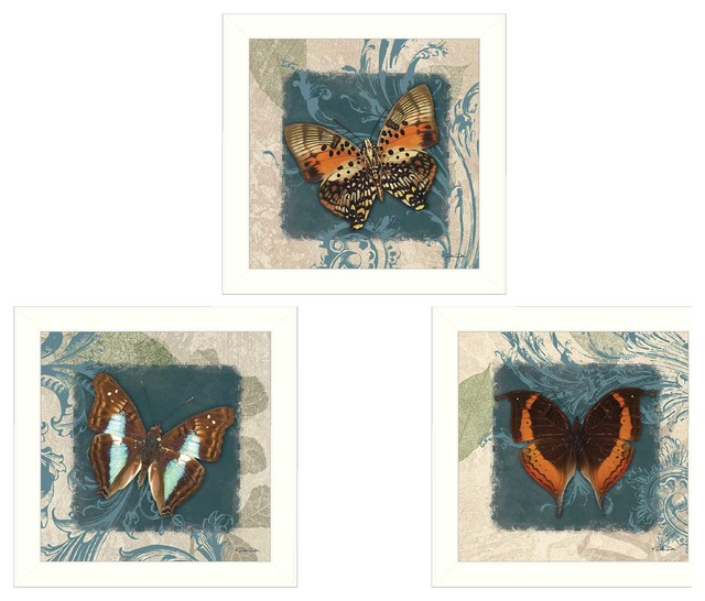 "Butterflies" Collection By Dee Dee, Printed Wall Art, White Frame ...