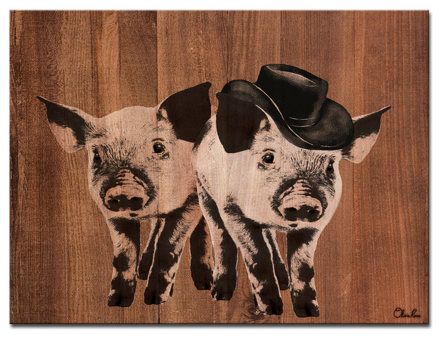 Ready2HangArt Farmhouse 'Pig Duo' Wrapped Canvas Animal Wall Art, 16 ... Ready2HangArt Farmhouse 'Pig Duo' Wrapped Canvas Animal Wall Art, 16 ...