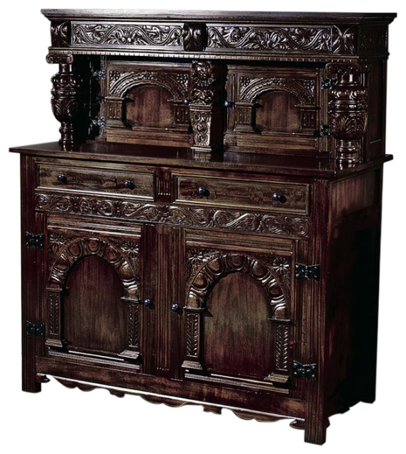 Jacobean Court Cupboard Buffet - Traditional - Buffets And Sideboards ...