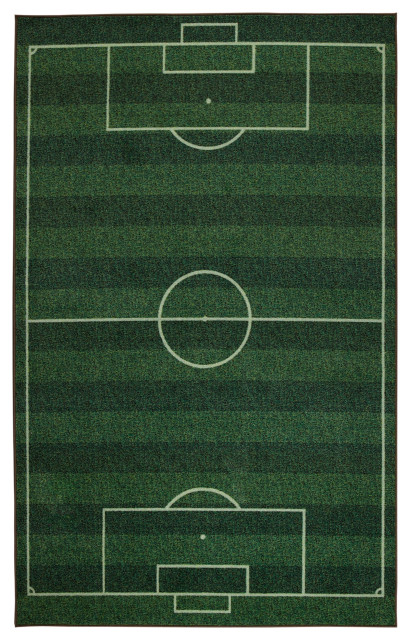 Mohawk Home Soccer Field Green 3' 4" x 5' Area Rug, 5' x 8 ...
